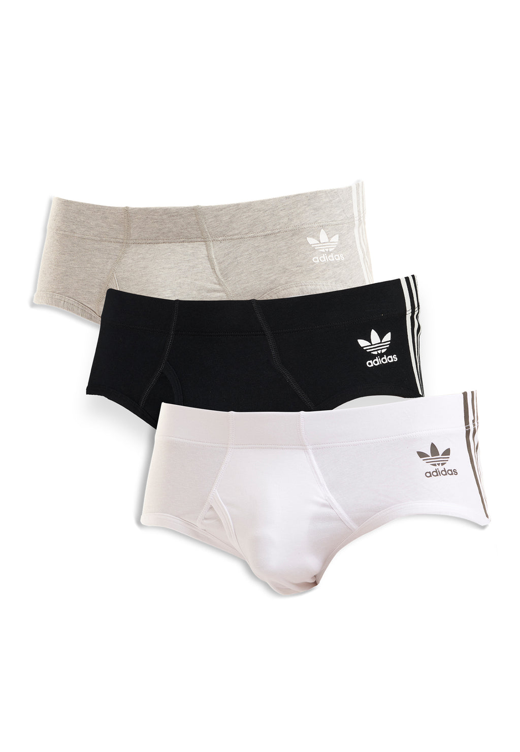 Shop Comfort Flex Cotton 3 Stripe Brief 3 Pairs | adidas underwear
