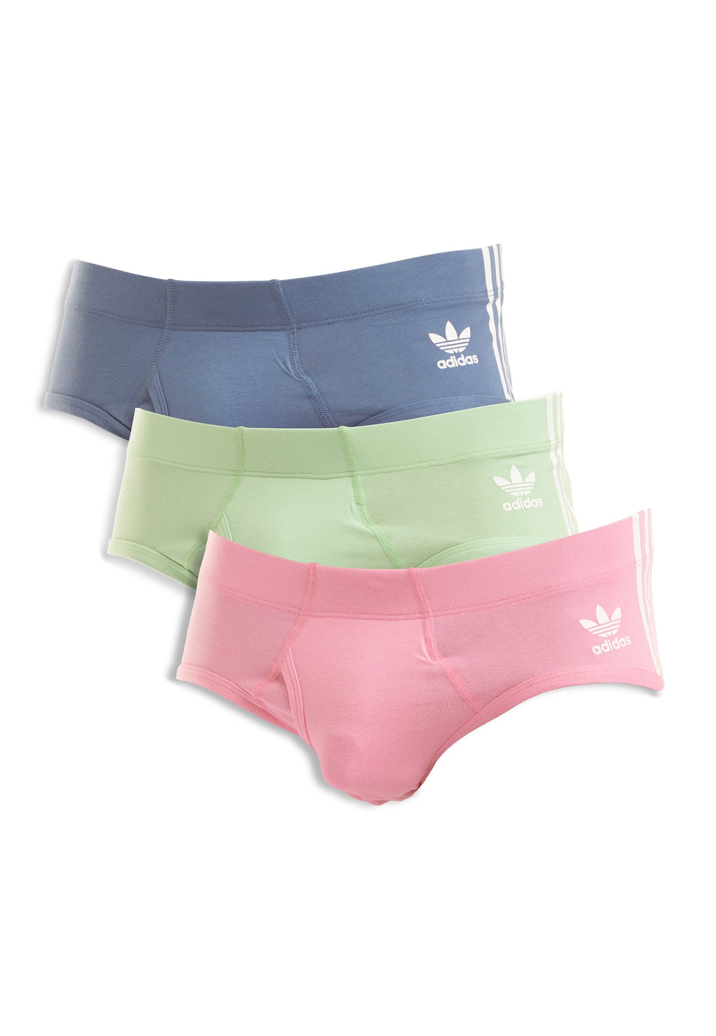 Shop Comfort Flex Cotton 3 Stripe Brief 3 Pairs | adidas underwear ...